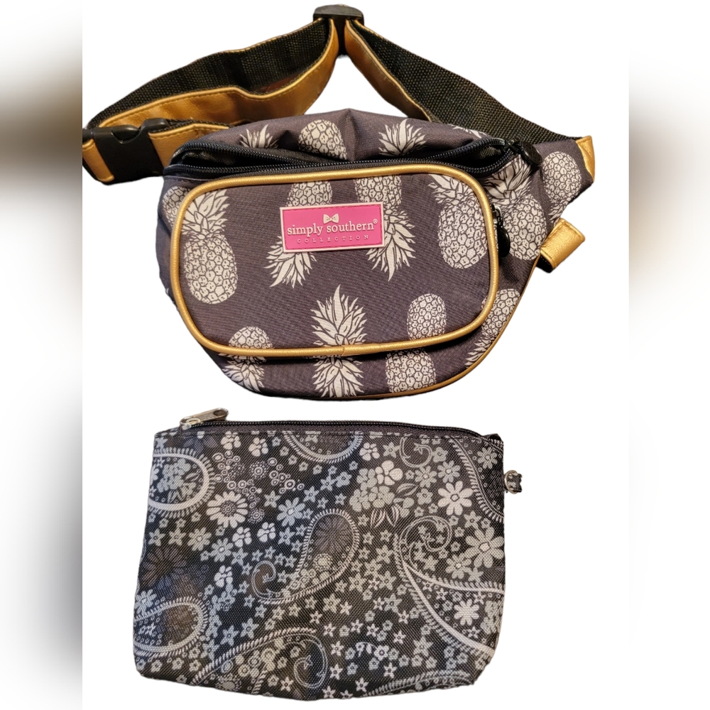 Simply Southern Collection Black Fannypack. Pineapple… - Gem